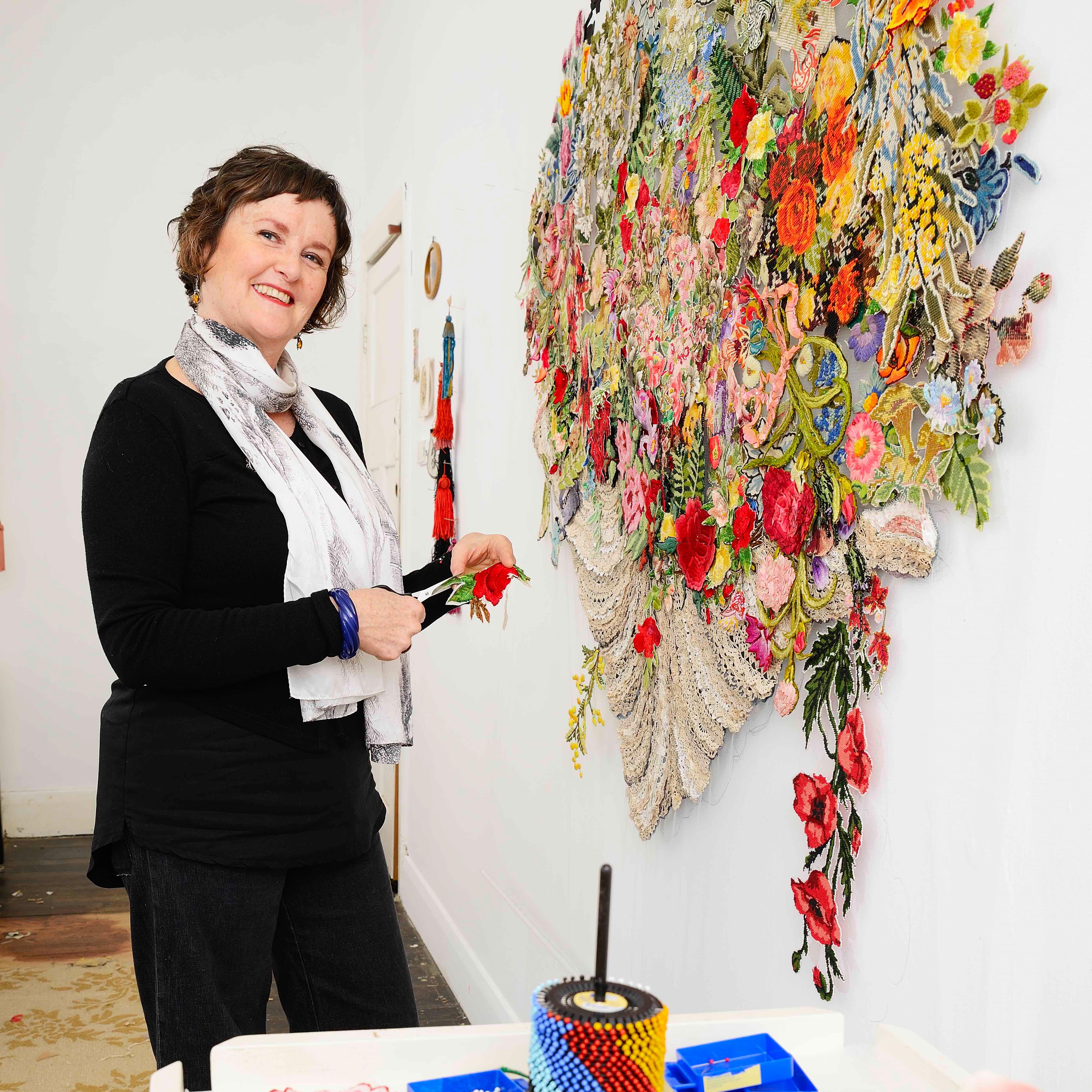 Cut and Pinned: Working with Reclaimed Textiles with artist Louise Saxton